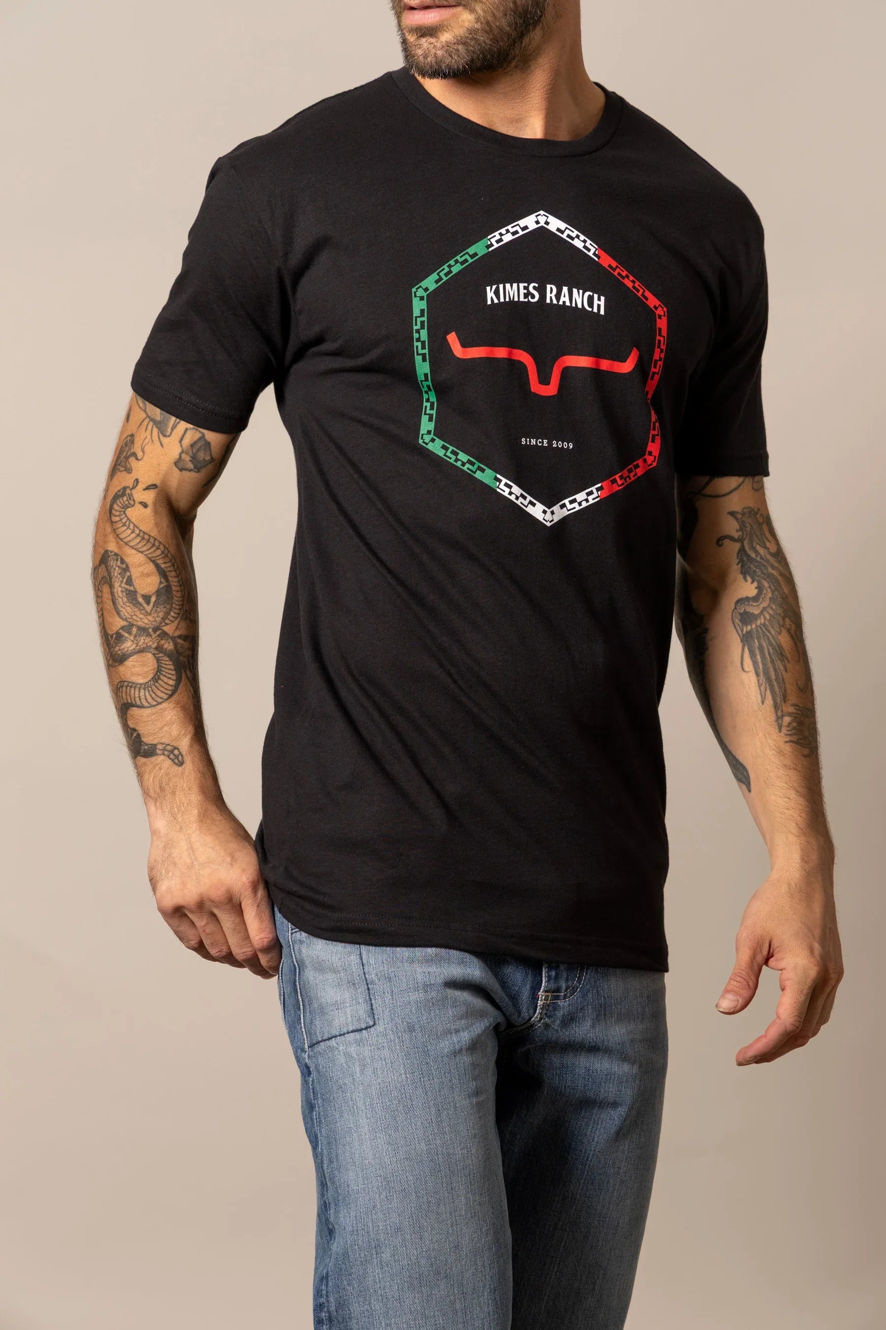 Baja Diamond Tee | Mexican Flag Western Shirt | Kimes Ranch
