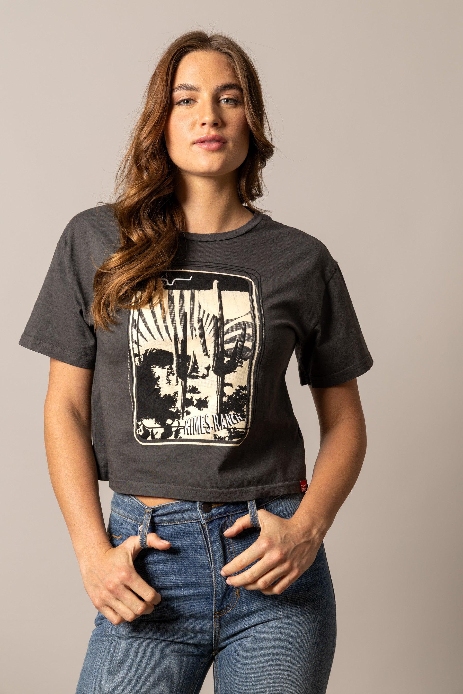 Desert Trip Crop Tee | Western Graphic Top | Kimes Ranch