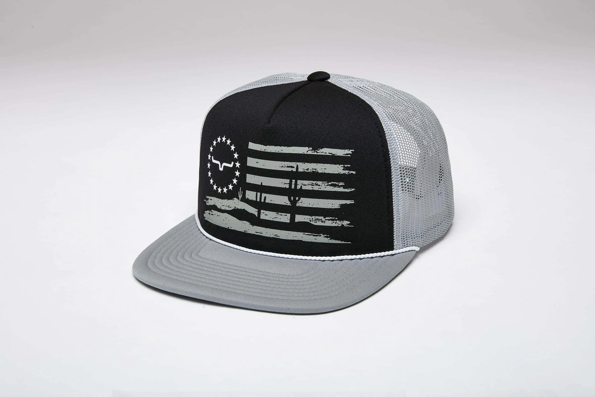Faded Hat | Patriotic Trucker Ranch Hat | Kimes Ranch
