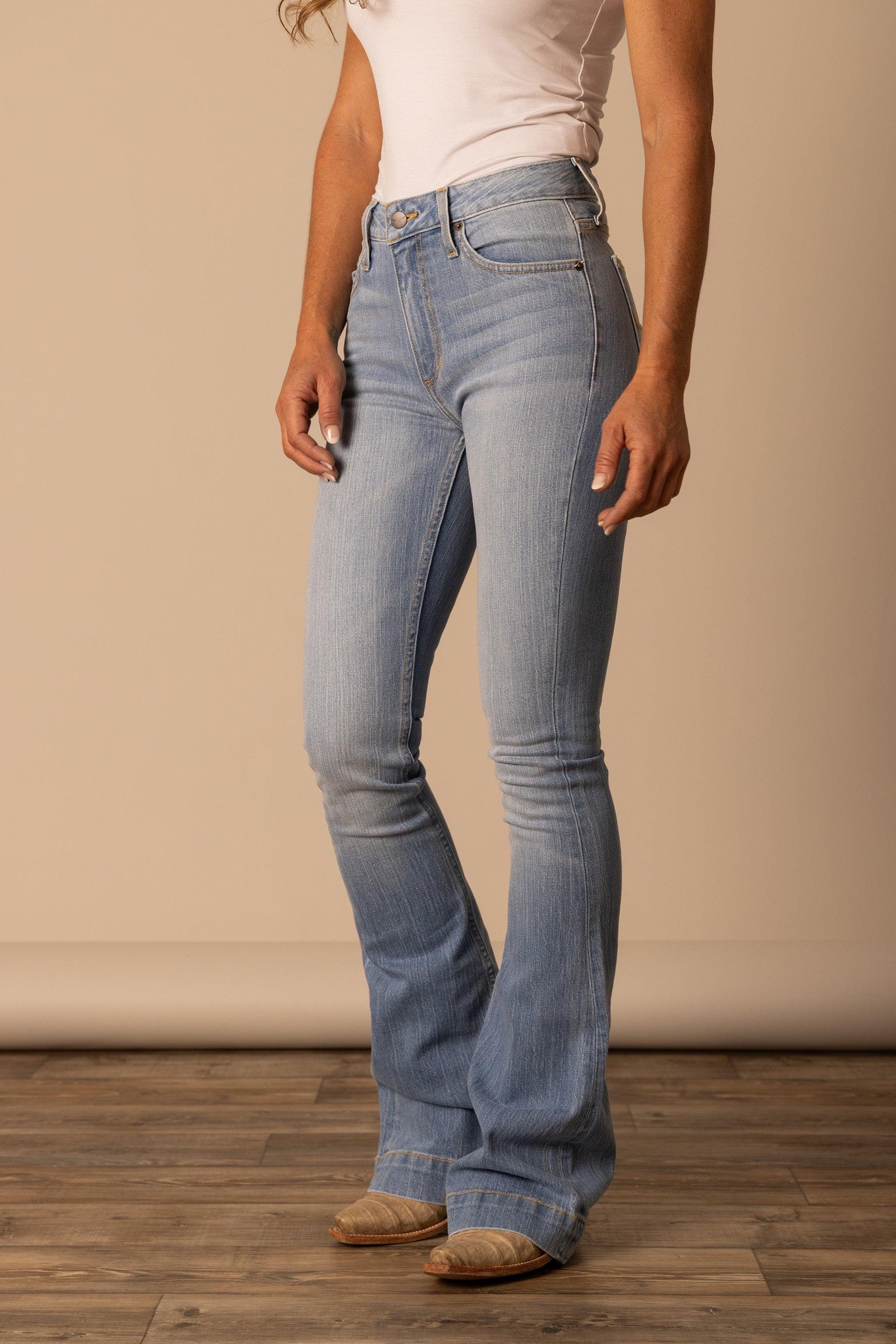 Jennifer Light Wash Jeans | Ultra High Rise | Slim Fit | Kimes Ranch