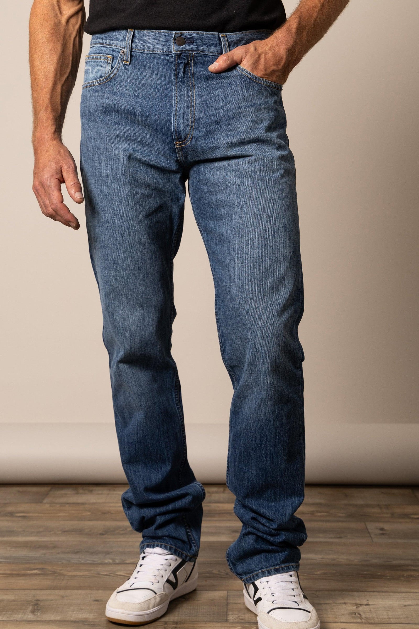 Luke Jeans | Slim Fit, Mid Wash Denim | Kimes Ranch