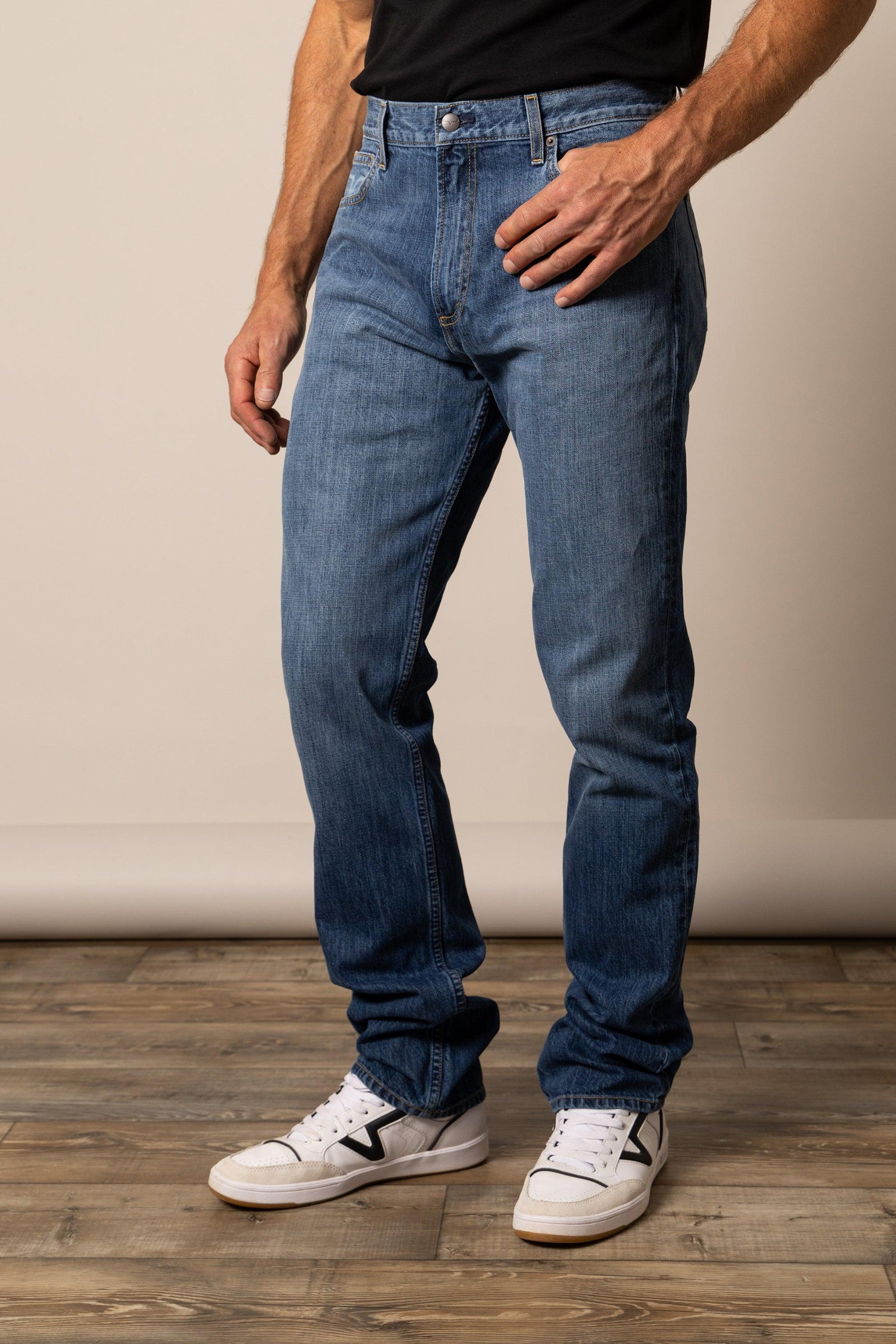Luke Jeans | Slim Fit, Mid Wash Denim | Kimes Ranch