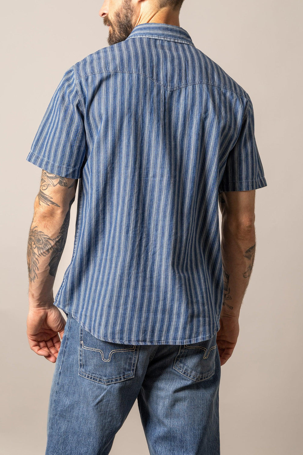 Shifter | Men's Chambray Short Sleeve Shirt | Kimes Ranch