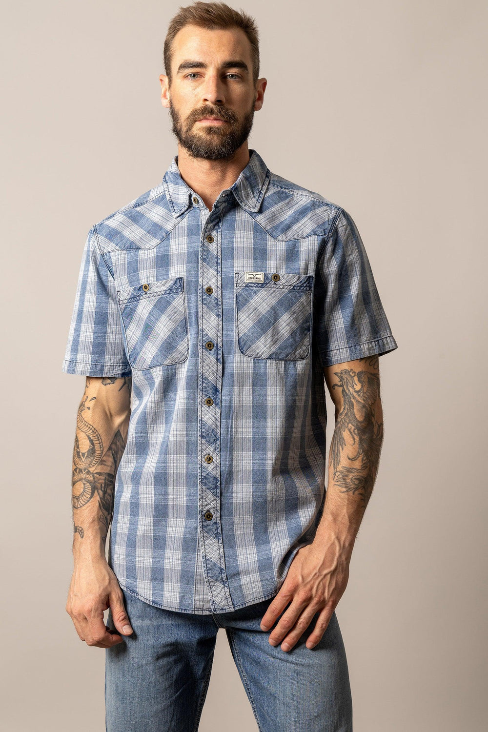 Shifter | Men's Chambray Short Sleeve Shirt | Kimes Ranch