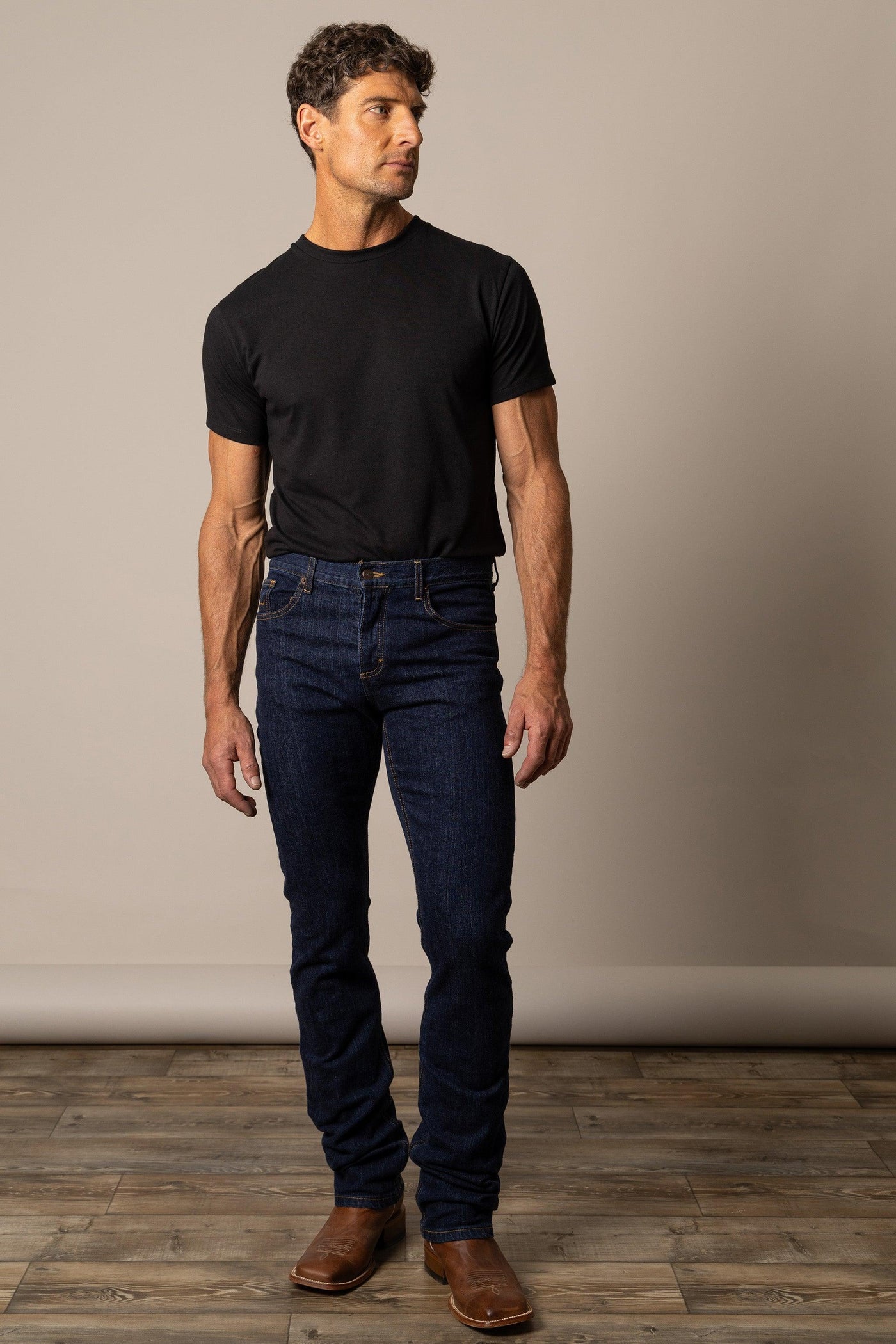 Wayne | Mid-Rise Straight Denim | Kimes Ranch